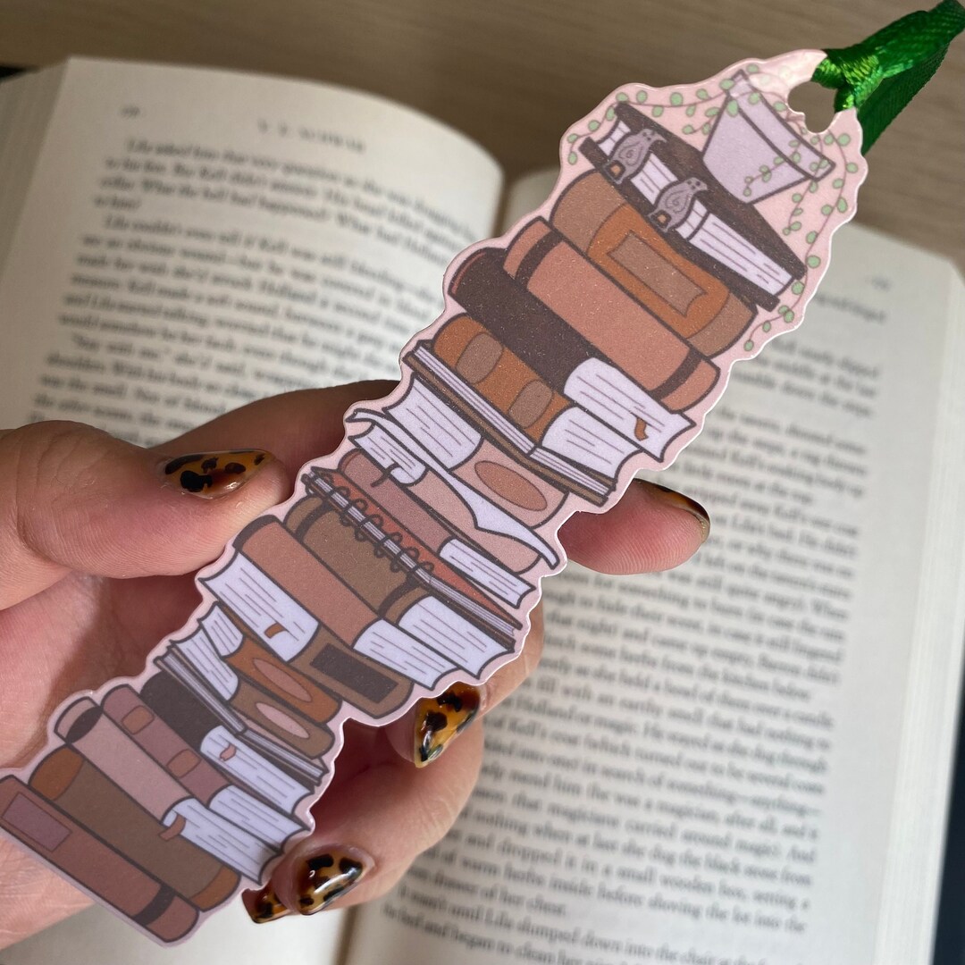 Book Stack Bookmark Reading, Bookish Bookmark, Kawaii Bookmark, Cute Planner, Book Lover ...