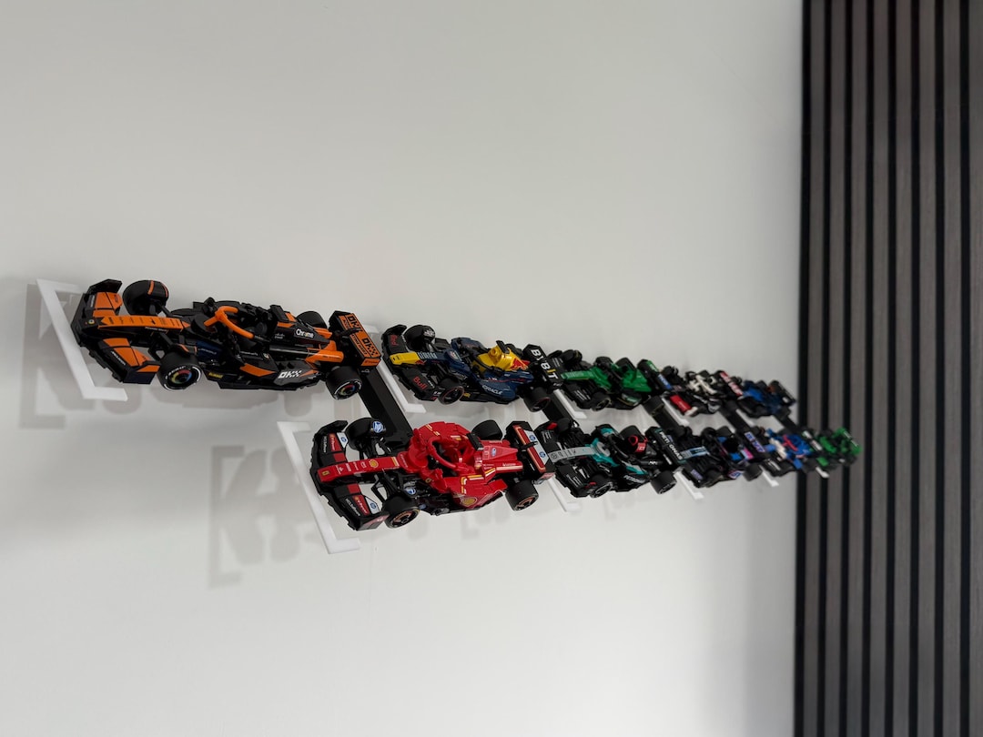 Wall Mounts Compatible With LEGO F1 Speed Champions - Grid Style - Full ...