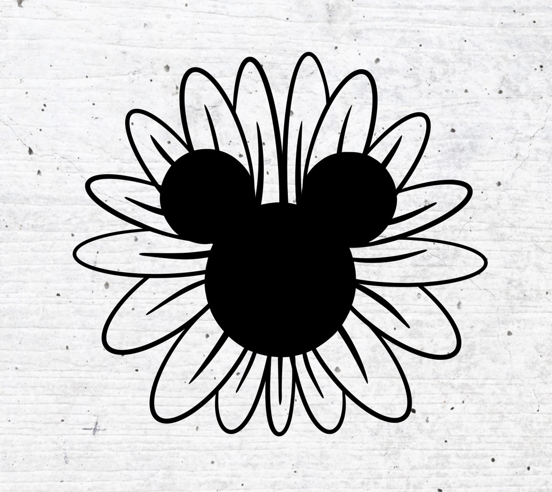 Mickey Flower Transfer PNG - Etsy