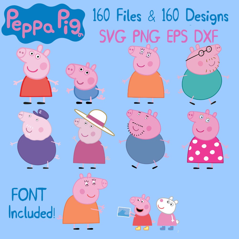 Art & Collectibles Drawing & Illustration Peppa pig svg Peppa Pig svg ...