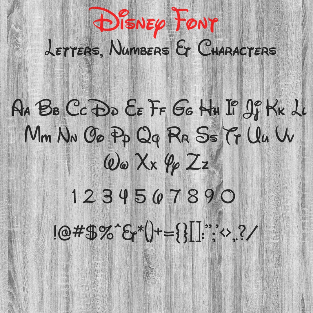 Walt Font Svg, Inspired by A Mouse Font, Ttf, Alphabet Svg, Walt ...