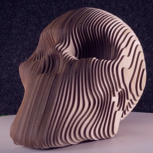 Buy Laser Cut Vector Files SVG CNC Skull 3D Skull Decor DXF Online in ...