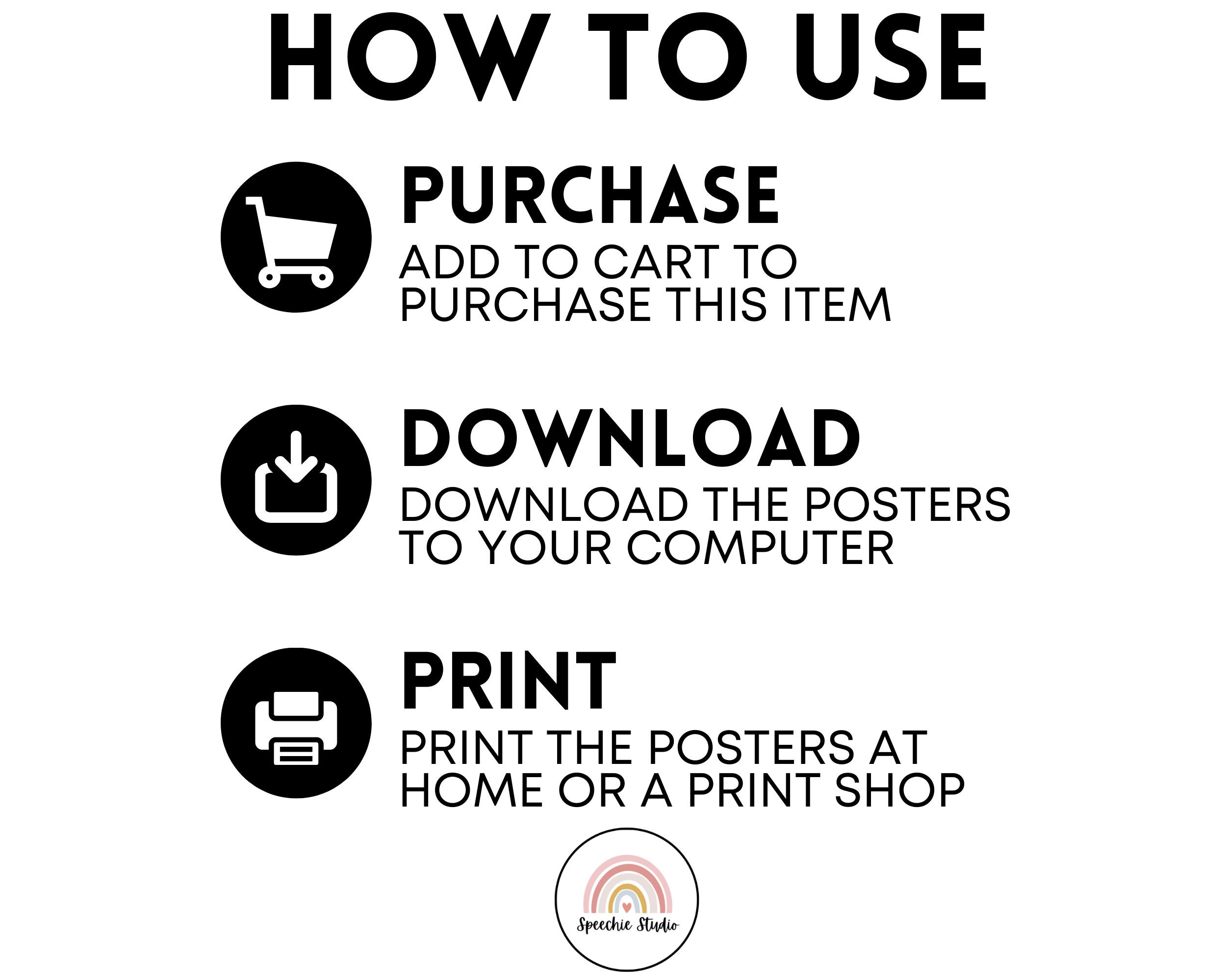 Speech Therapy Room Expectations and Rules Posters, Speech Room Decor ...