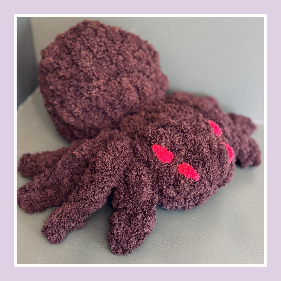 Chunky Knit Spider Plushie Pattern, Hand Knitting Pattern PDF File ...