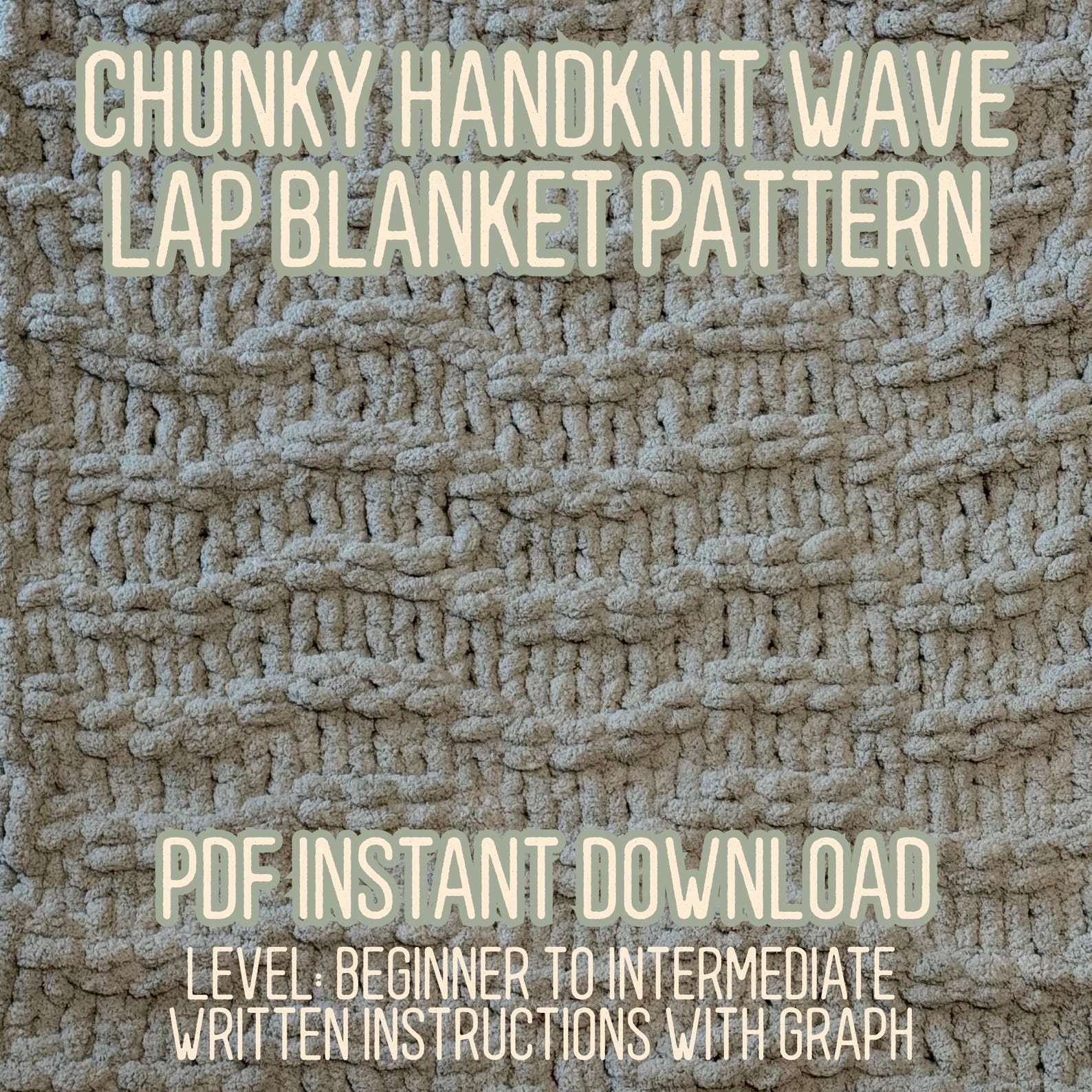 Chunky Hand Knit Wave Stitch Lap Blanket Pattern, Loom Pattern PDF File ...