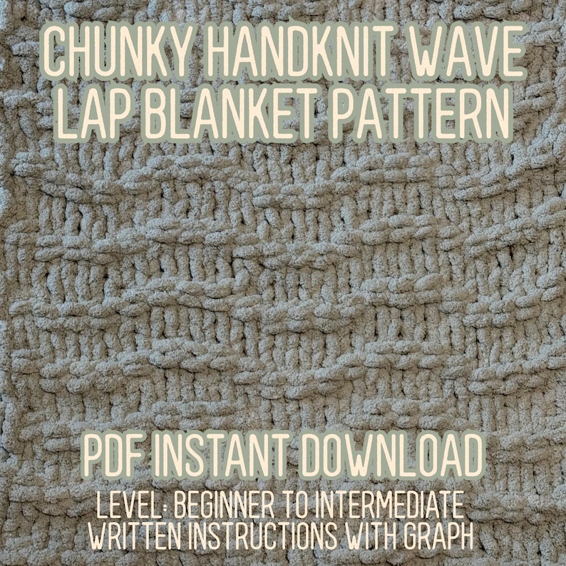 Chunky Hand Knit Wave Stitch Lap Blanket Pattern, Loom Pattern PDF File ...