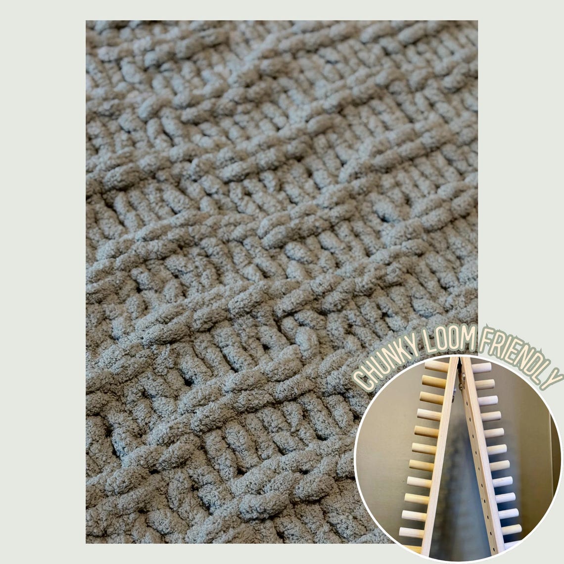 Chunky Hand Knit Wave Stitch Lap Blanket Pattern, Loom Pattern PDF File ...