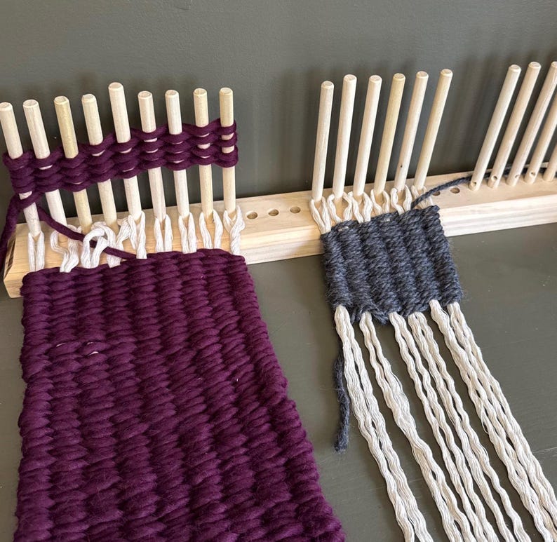 Wooden Peg Loom Weaving Tool for Rugs, Blankets, Scarves, Wool, Weave ...