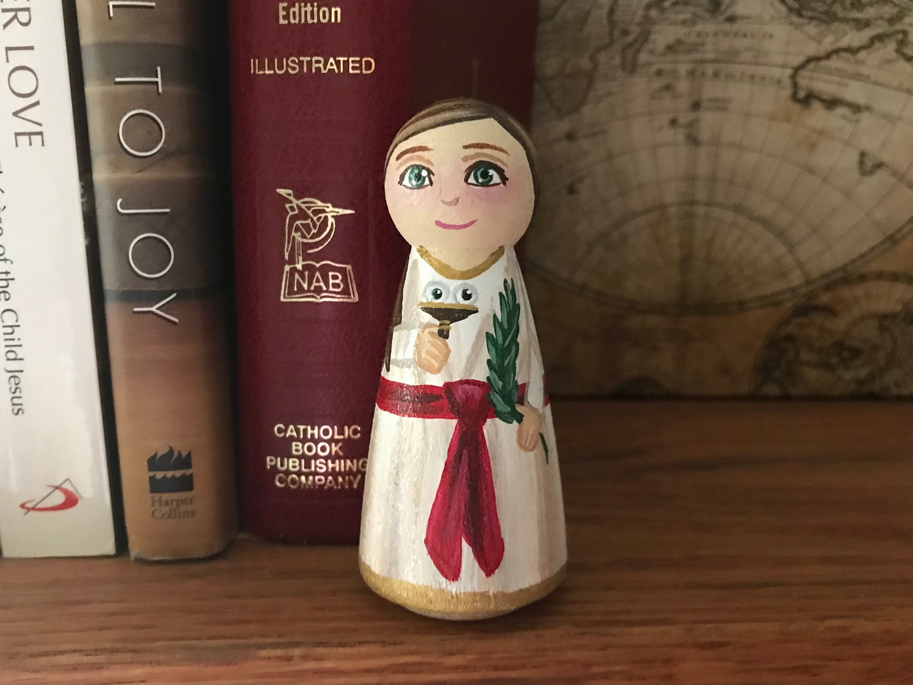 Custom Hand-painted Saint Peg Dolls - Etsy