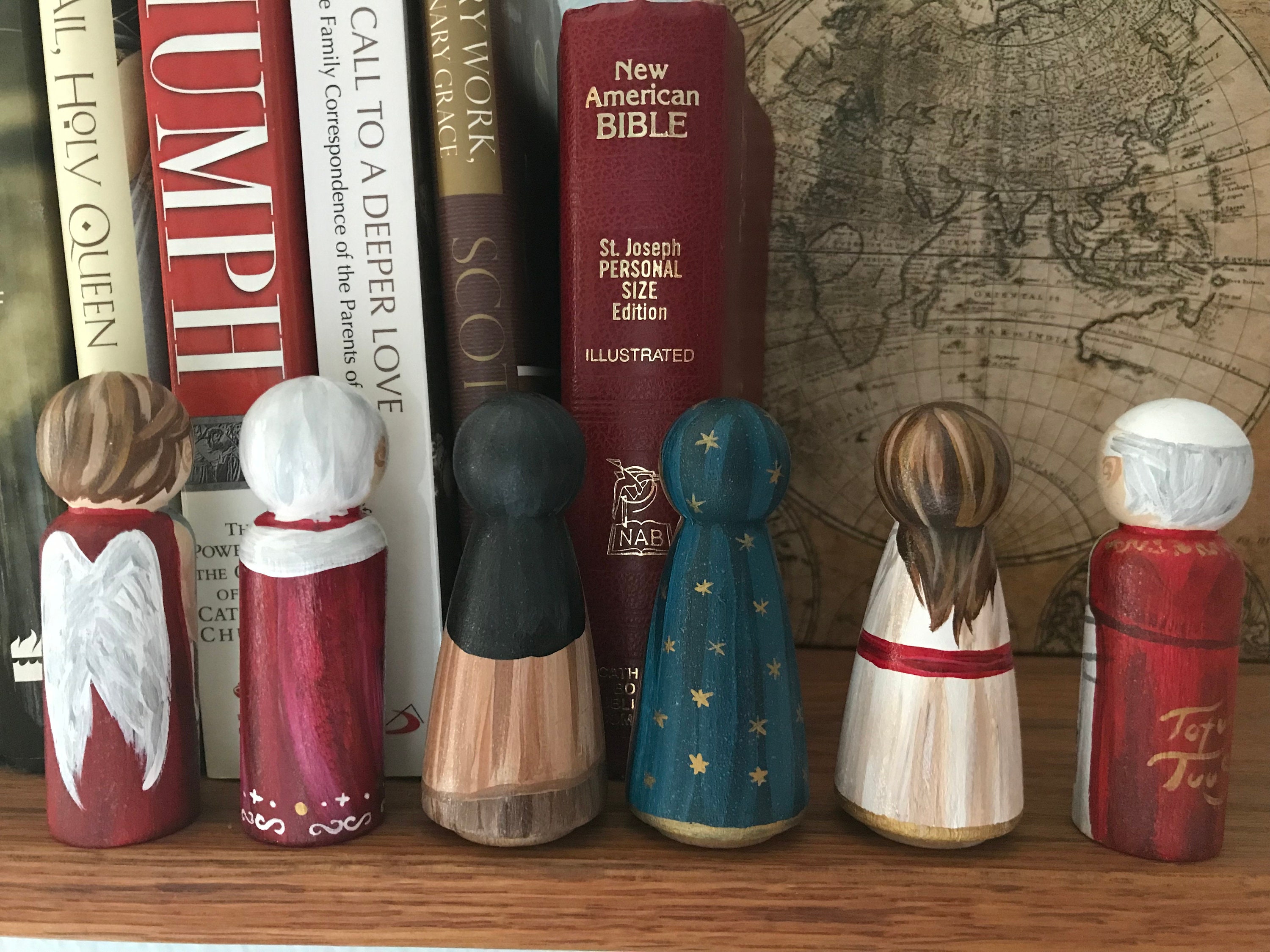 Custom Hand-painted Saint Peg Dolls - Etsy