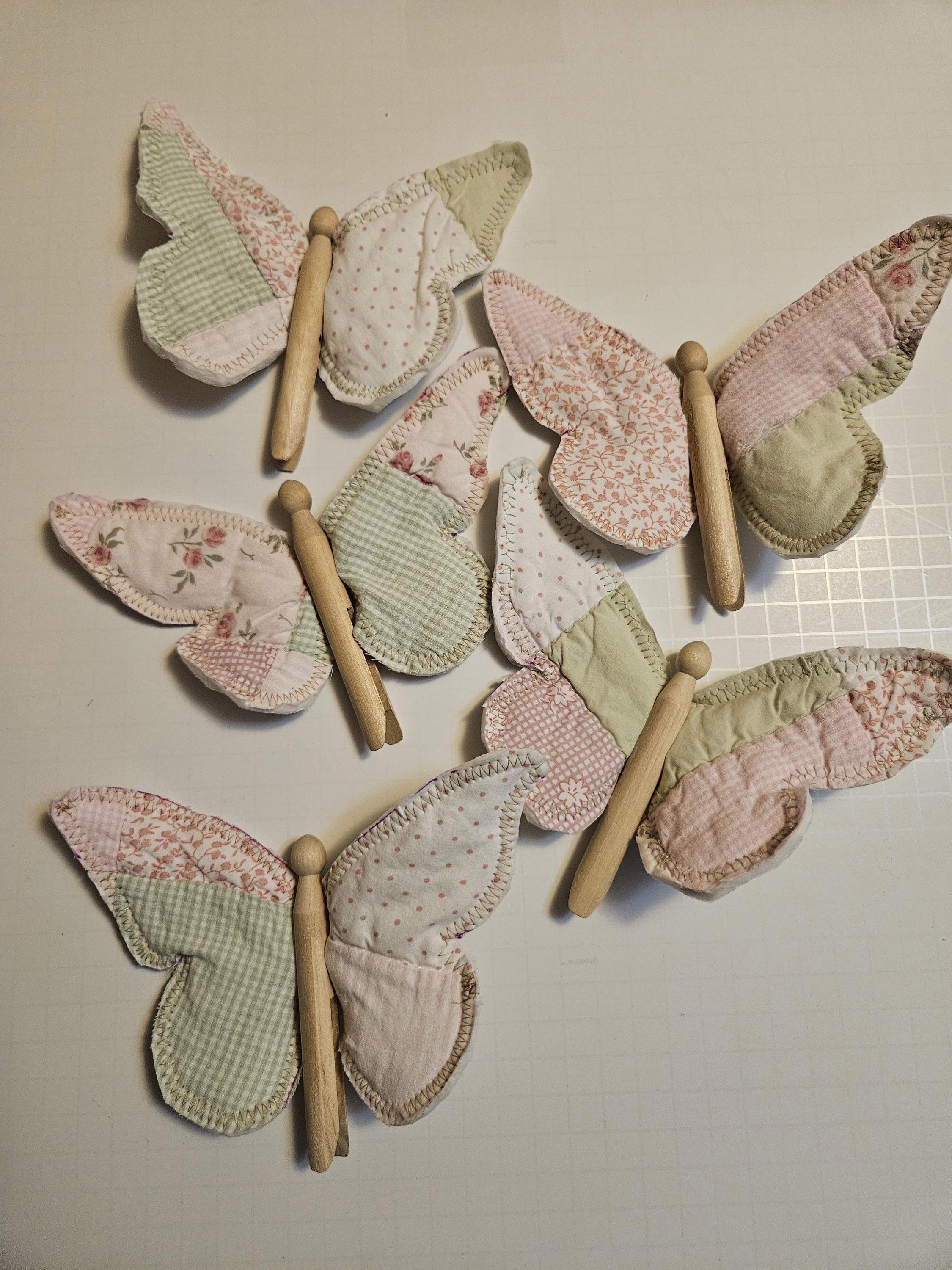 Handmade Quilted Butterfly Clothes Pins II - Etsy