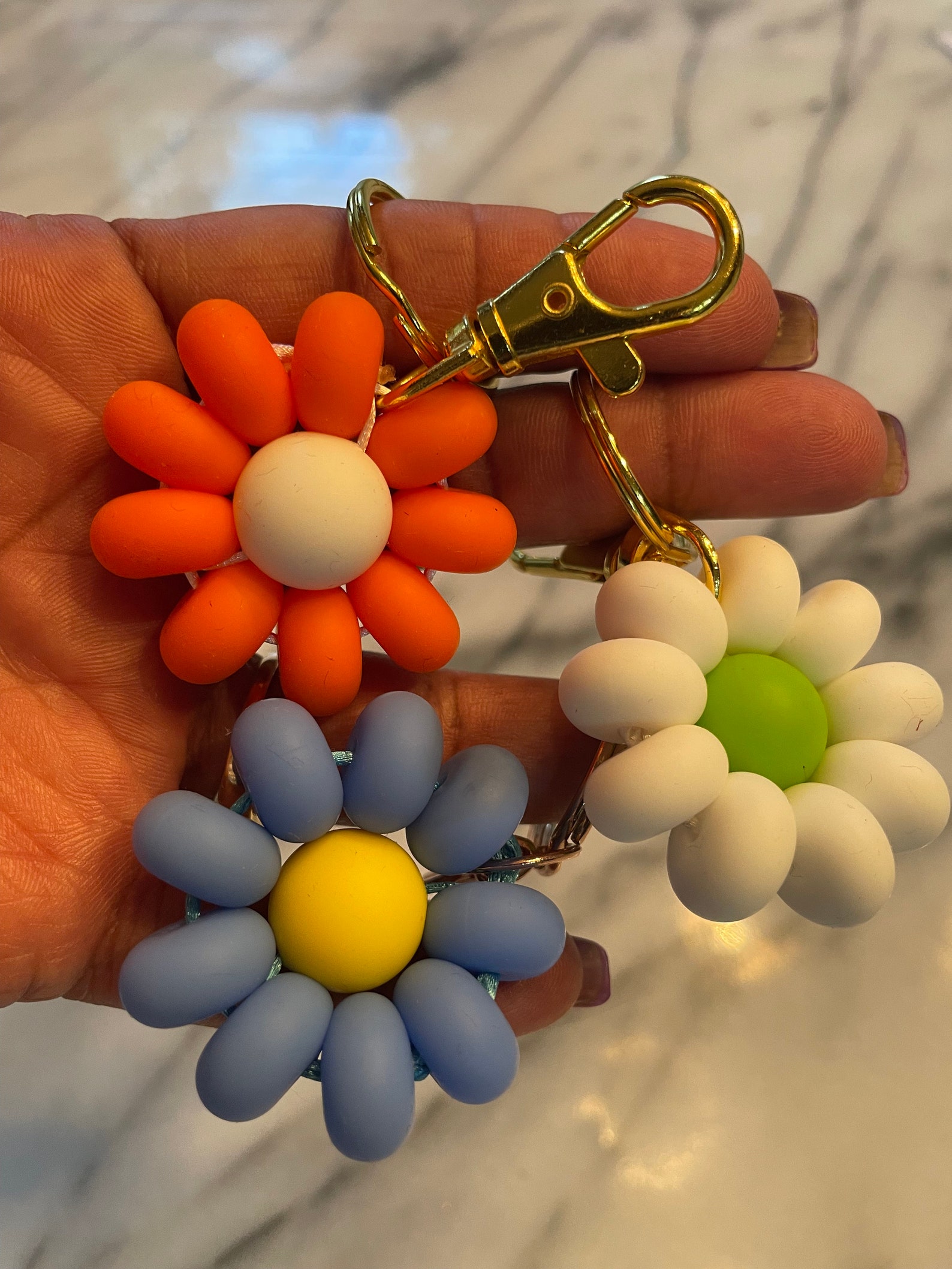 Silicone Beaded Keychains/flower Keychain/christian Keychains - Etsy