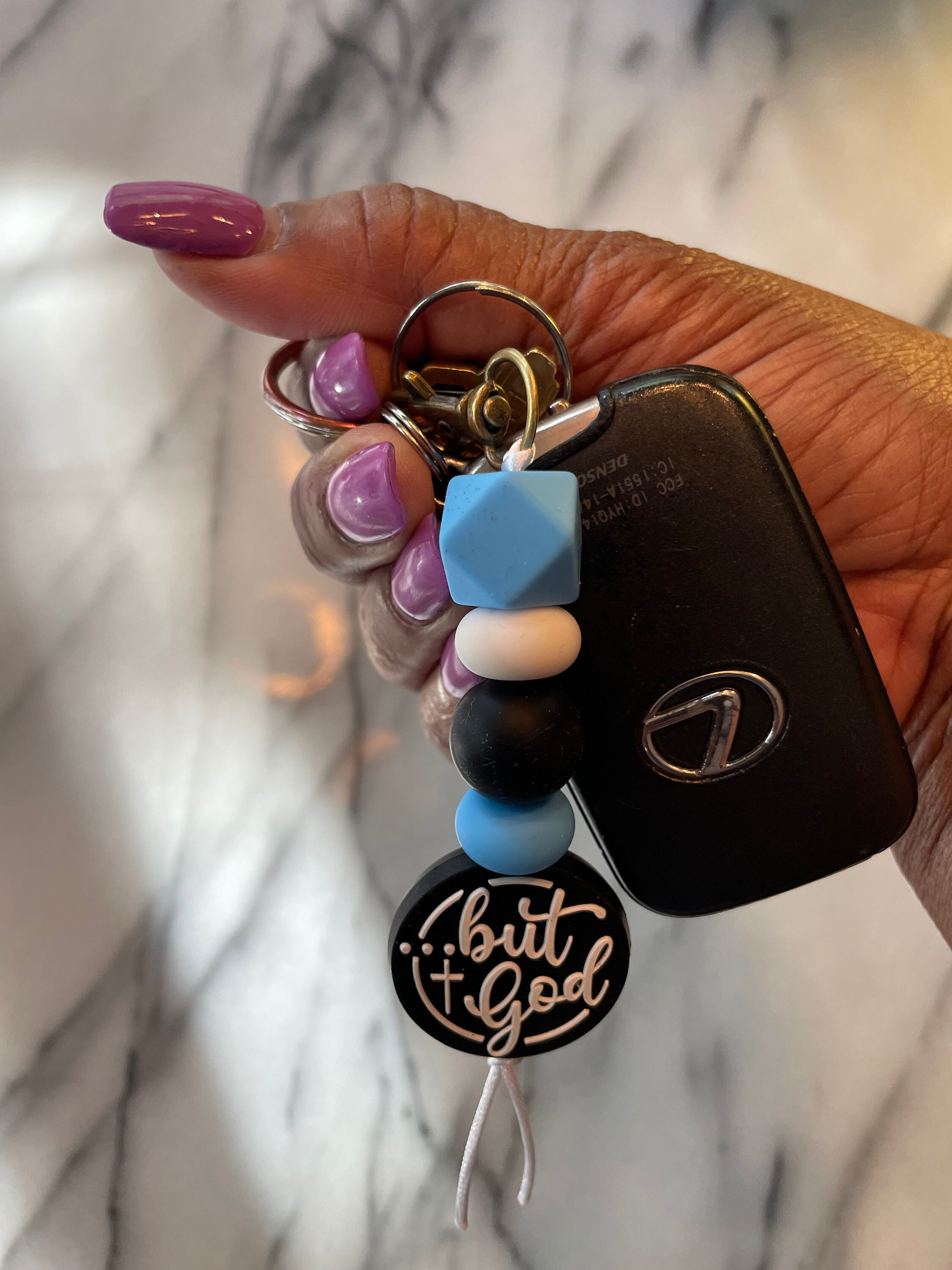 Silicone Beaded Keychains/flower Keychain/christian Keychains - Etsy