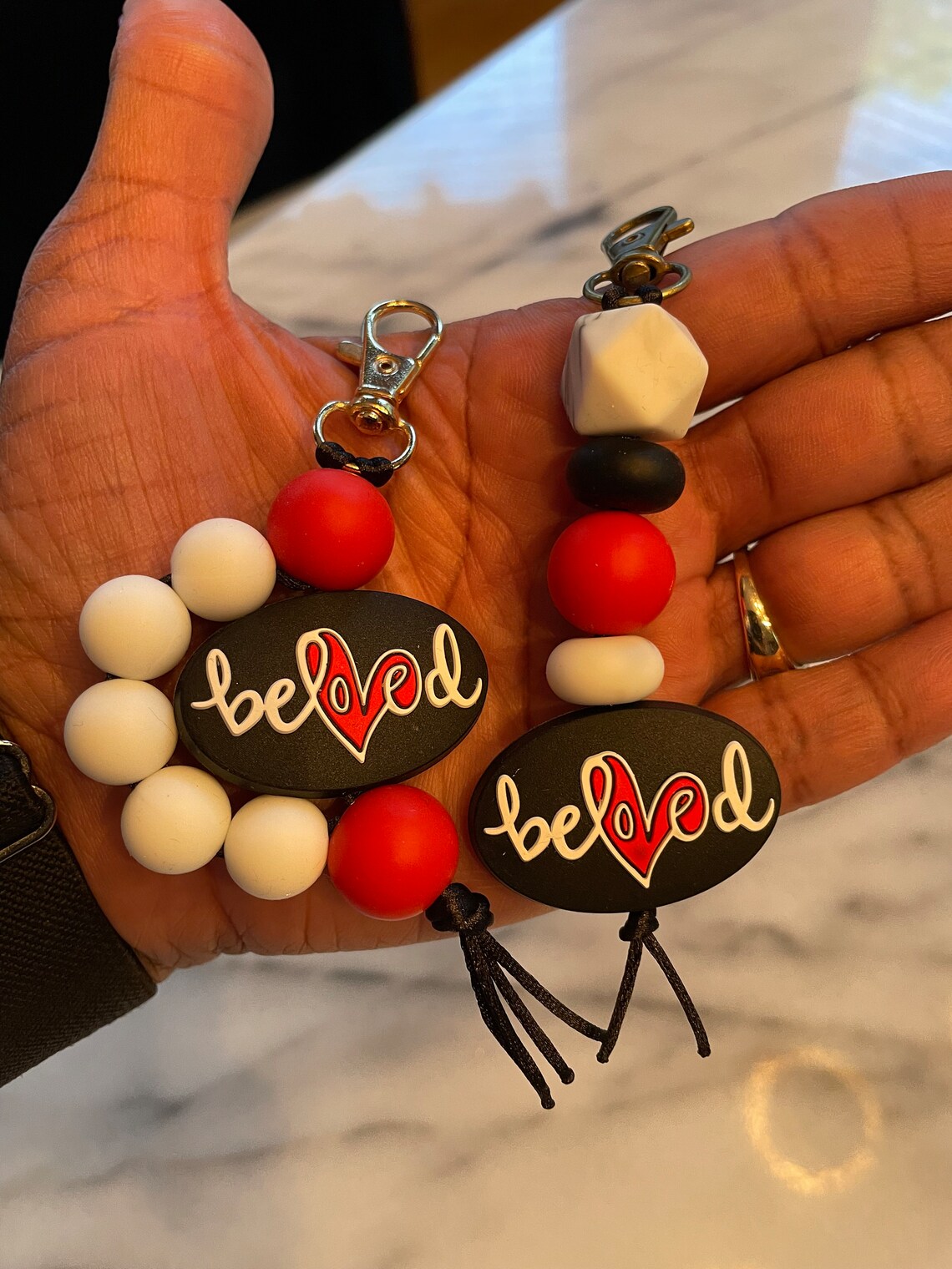 Silicone Beaded Keychains/flower Keychain/christian Keychains - Etsy