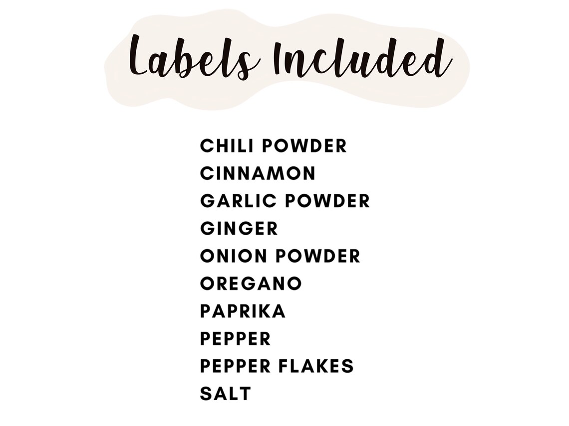 Vinyl Spice Jar Labels | Kitchen Organization | Pantry Organization ...