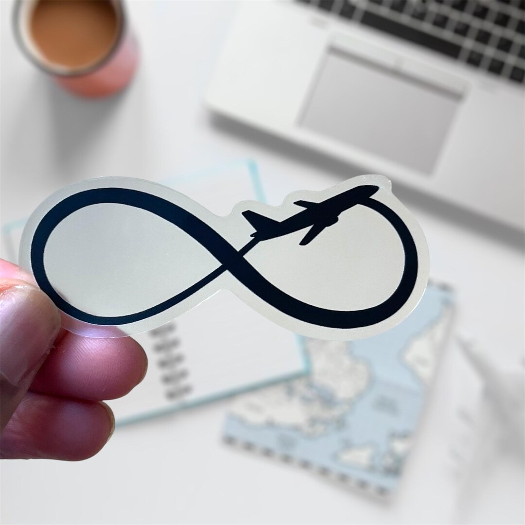Infinity Plane Clear Sticker, Cute Circulating Plane, Flight Geeks ...