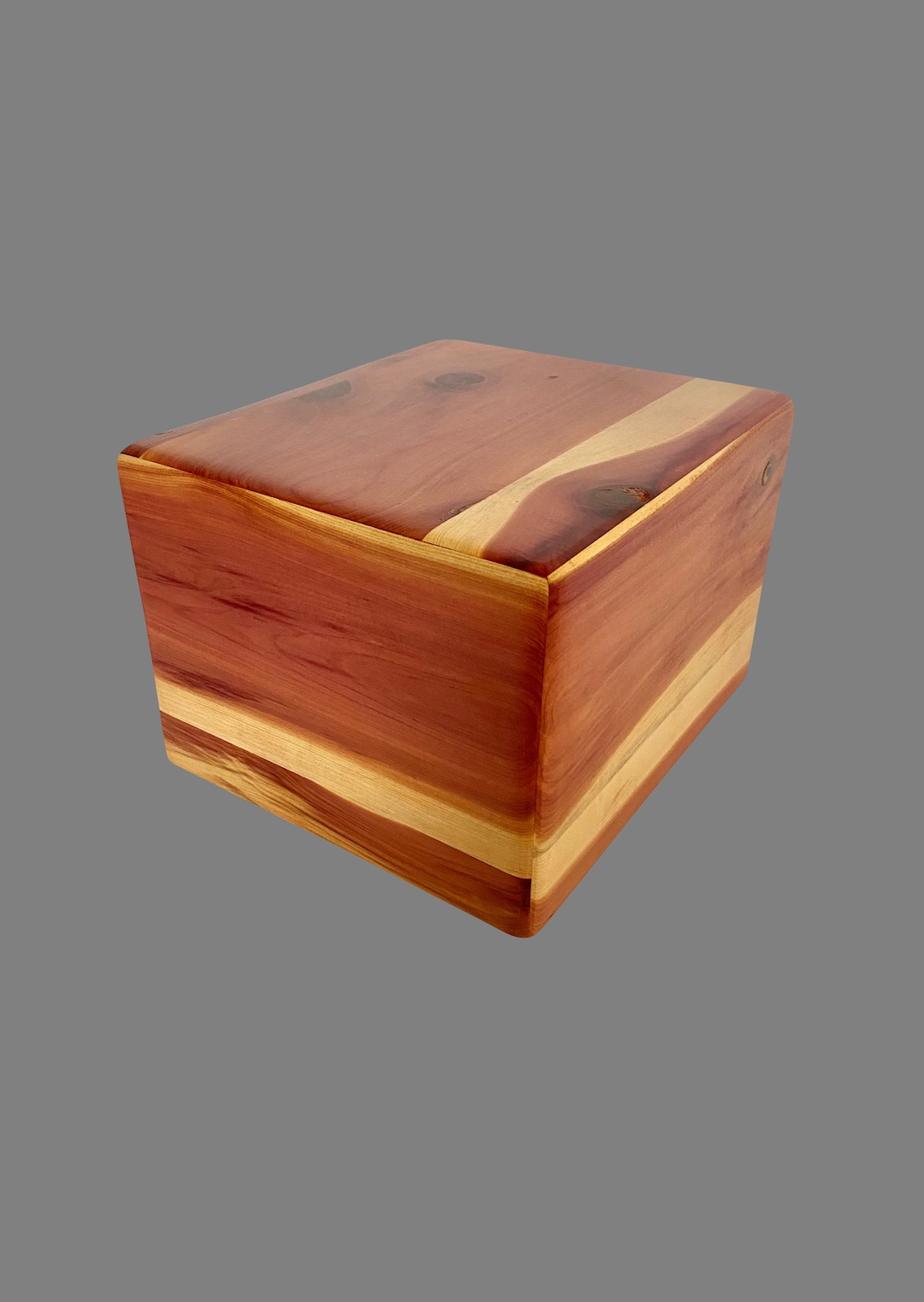 Aromatic Cedar Cremation Urn: Handcrafted Rounded Wood Urn - Etsy