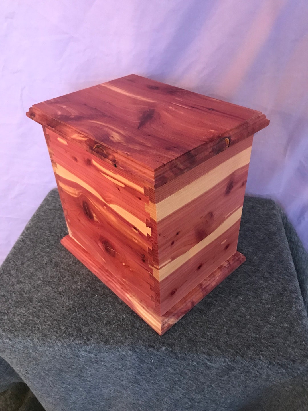 Aromatic Cedar Dovetail Cremation Urn for Human Ashes, up to 355 Pounds ...