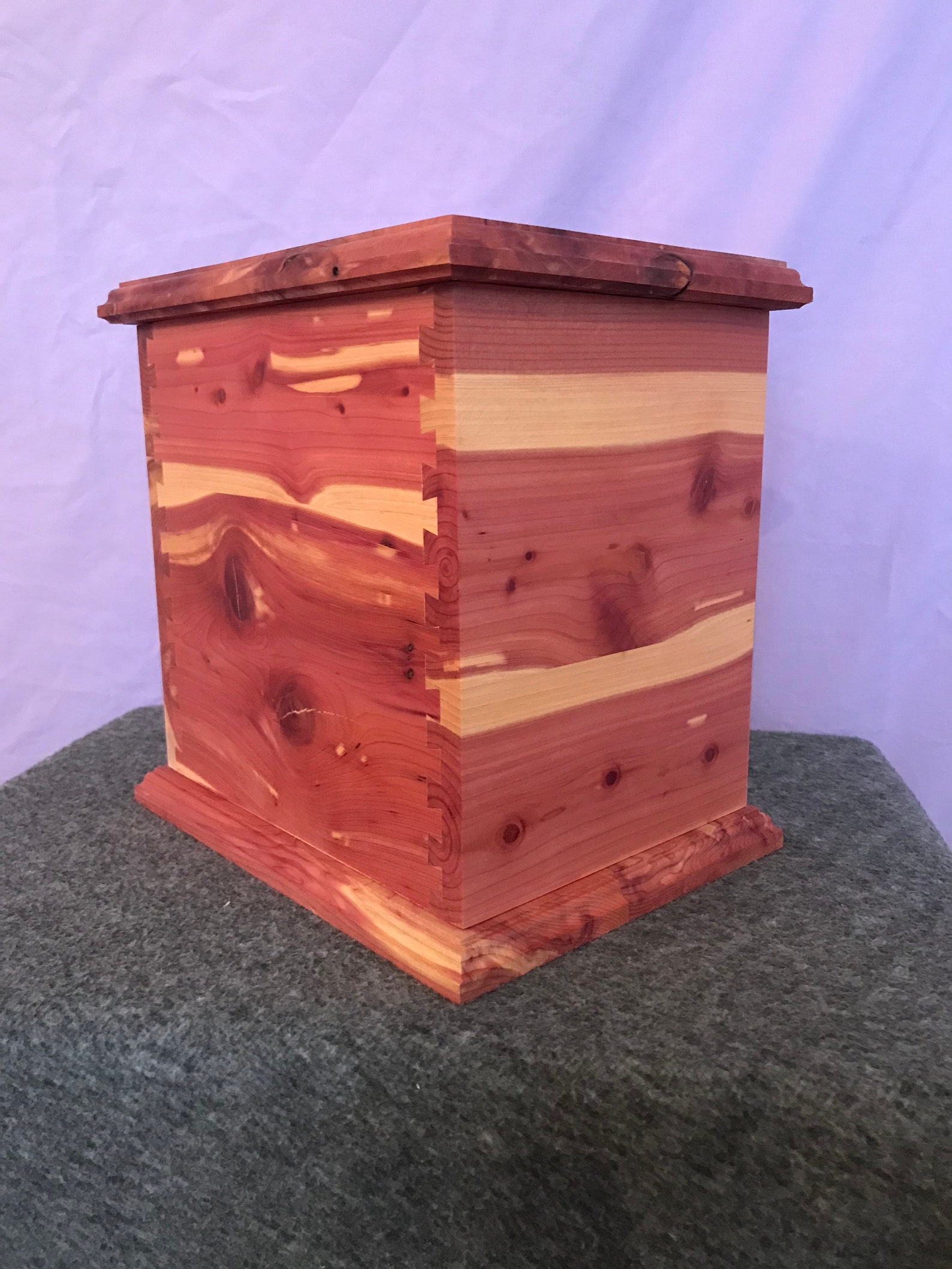 Aromatic Cedar Dovetail Cremation Urn for Human Ashes, up to 355 Pounds ...