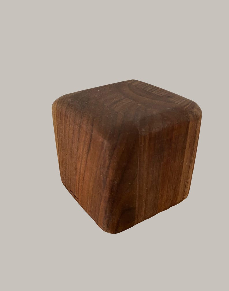 Keepsake Therapy Cube-minimalist Black Walnut Wood Stress Relief Block ...