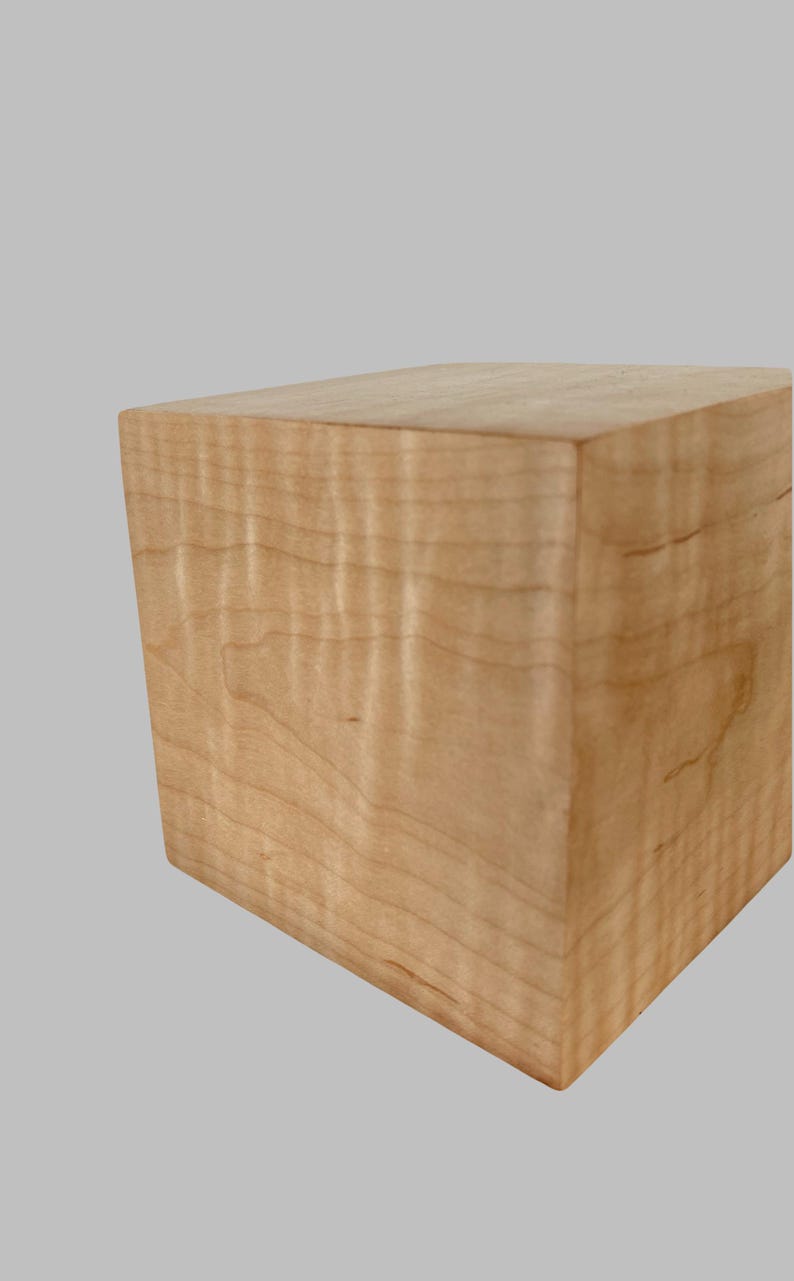 Curly Maple Cube Urn for Small Human or Pet Ashes, up to 20 Pounds - Etsy