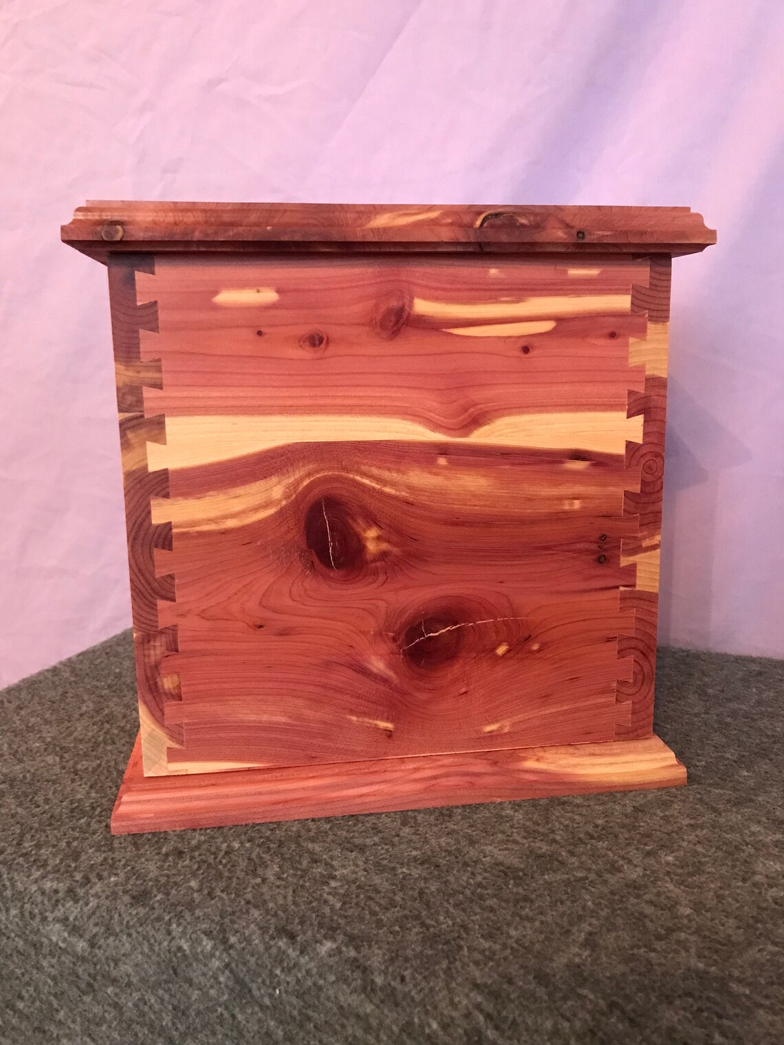 Aromatic Cedar Dovetail Cremation Urn for Human Ashes, up to 355 Pounds ...