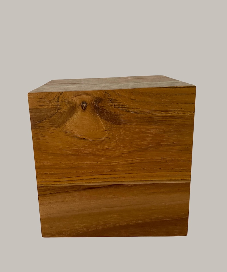 Teak Wood—minimalist Cremation Urn-for Adult Human Ashes, up to 180 ...