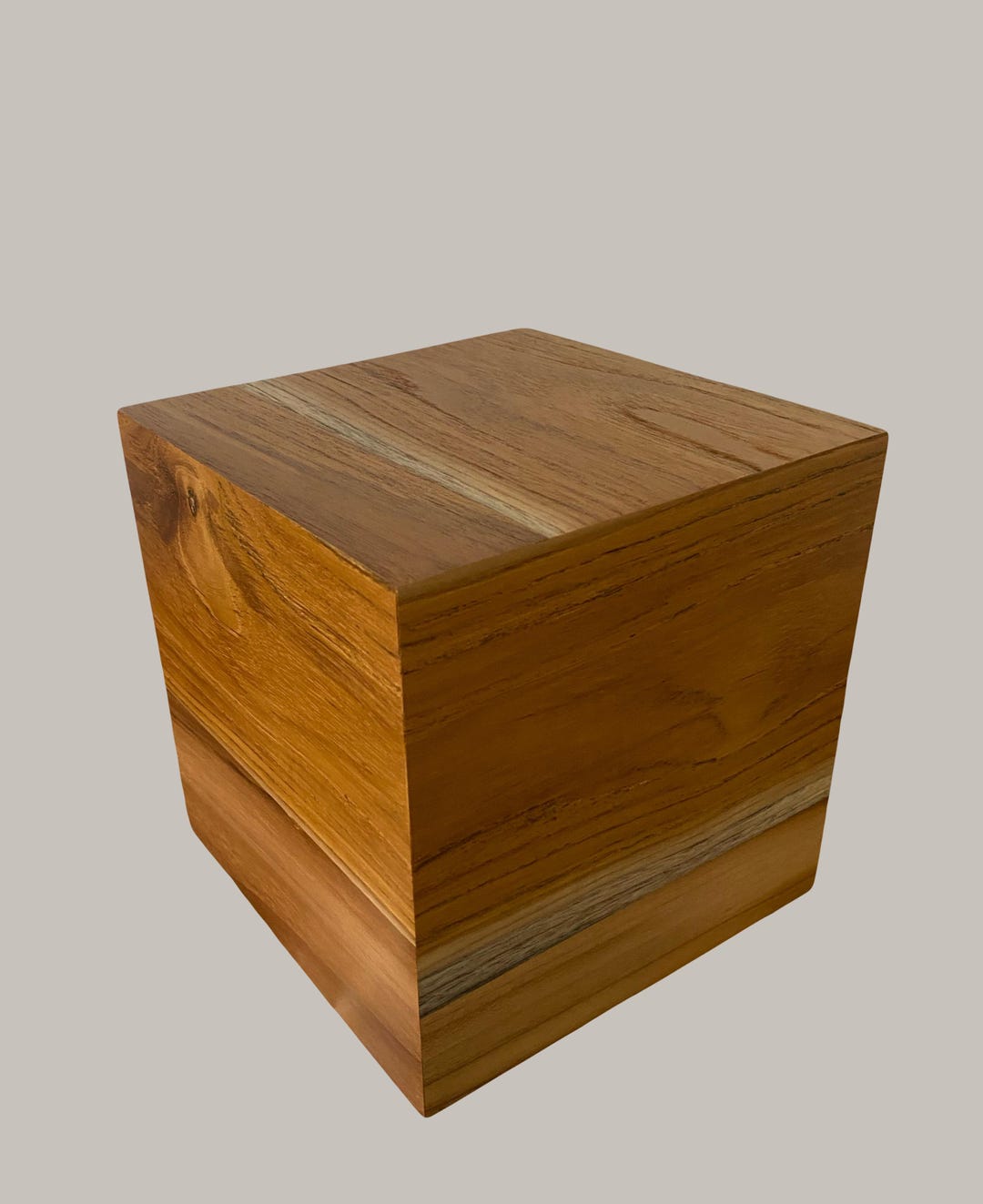 Teak Wood—minimalist Cremation Urn-for Adult Human Ashes, up to 180 ...