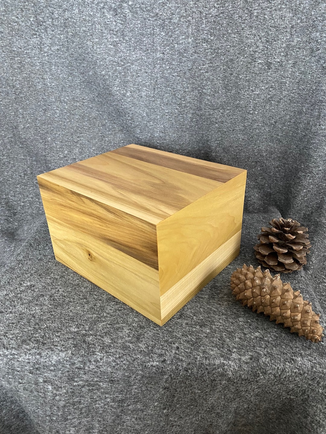 Minimalist Cremation Urn-tulip Poplar- for Adult Human Ashes, up to 280 ...