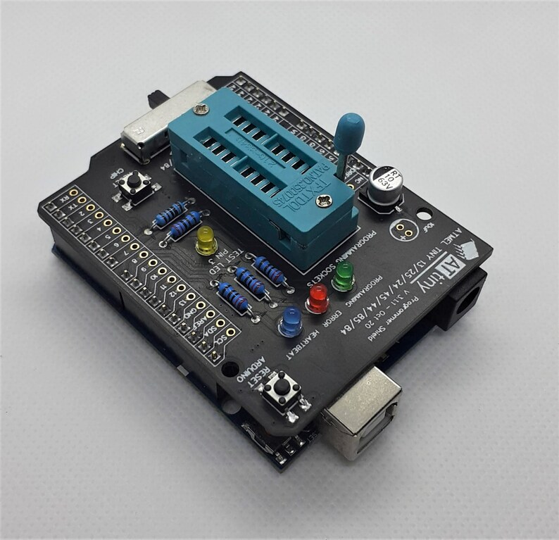 Diy Arduino Shield Attiny Programming Avr Programmer With Free Sop8 Adapter Etsy
