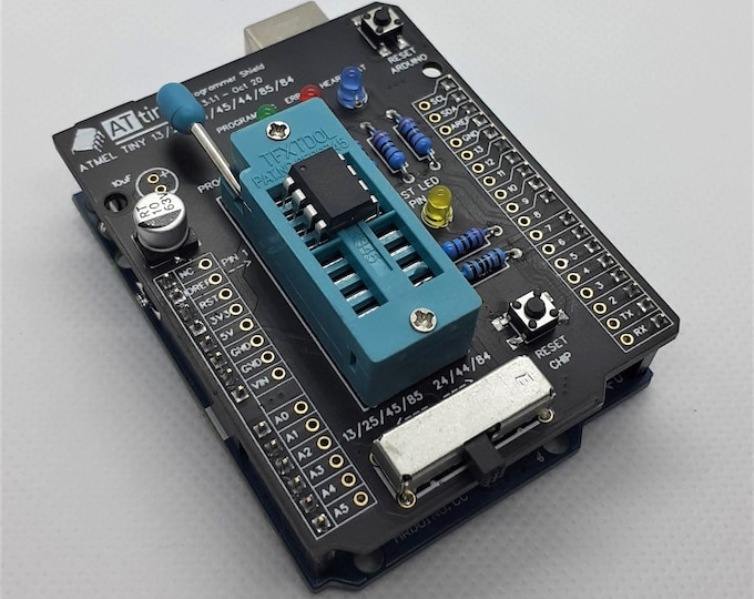 Diy Arduino Shield Attiny Programming Avr Programmer With Free Sop8 Adapter Etsy