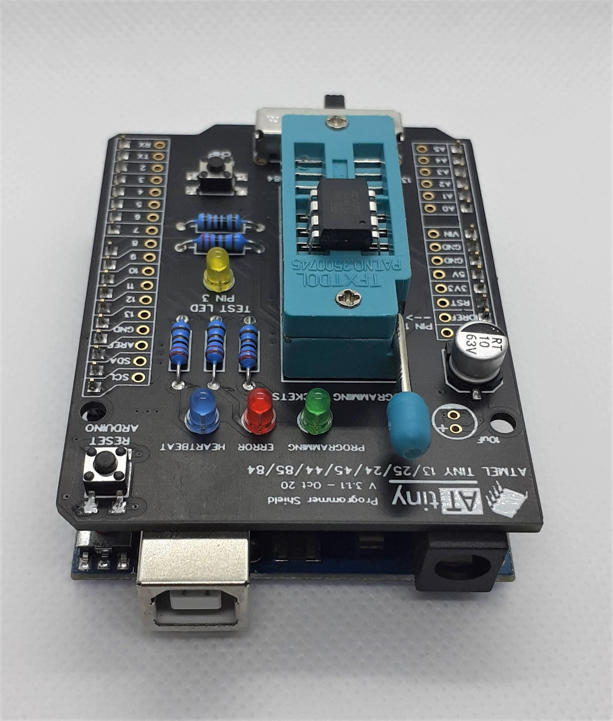 Diy Arduino Shield Attiny Programming Avr Programmer With Free Sop8 Adapter Etsy 4981