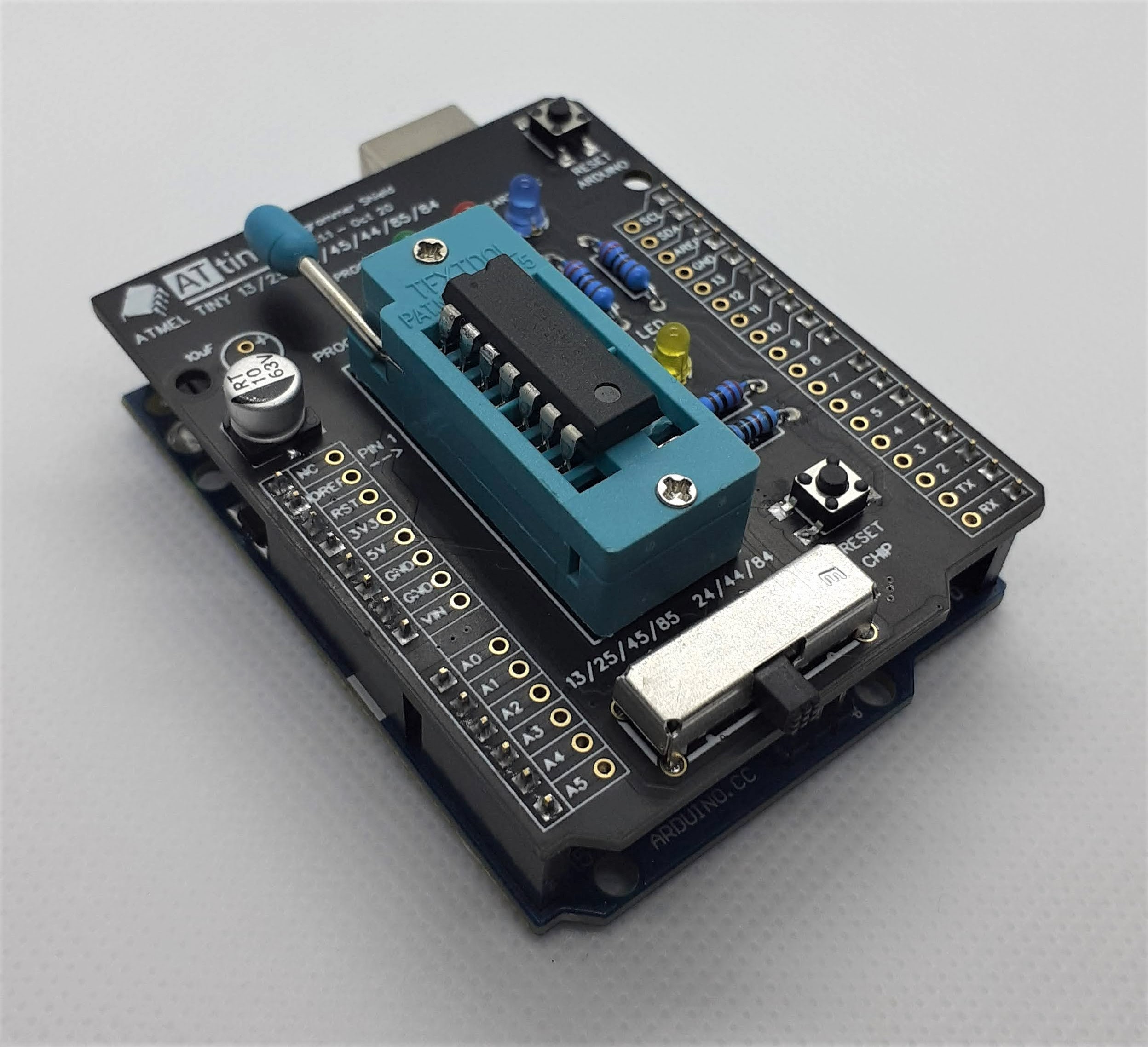 DIY Arduino Shield Attiny Programming AVR Programmer With FREE SOP8 ...