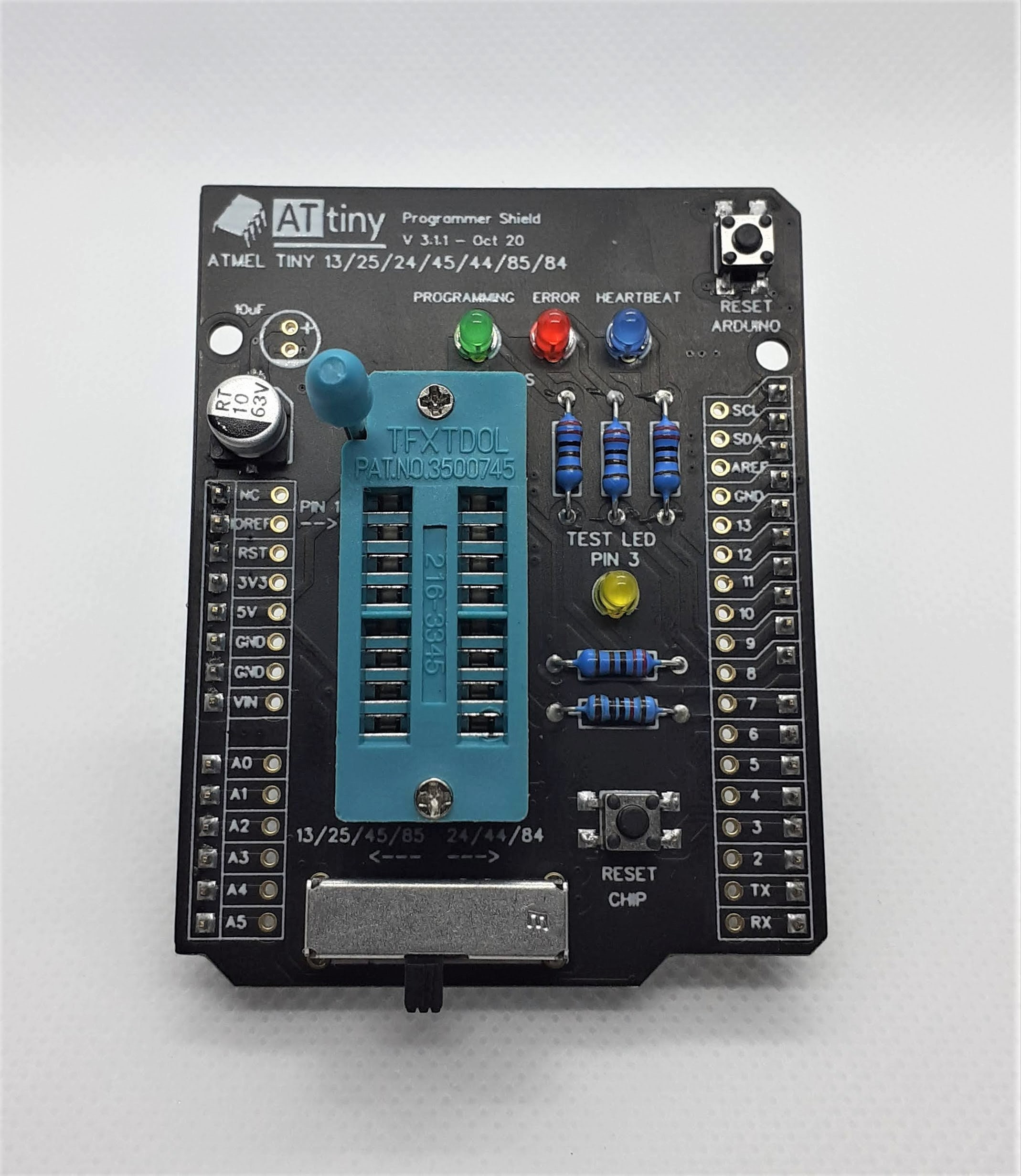 Diy Arduino Shield Attiny Programming Avr Programmer With Free Sop8 Adapter Etsy 