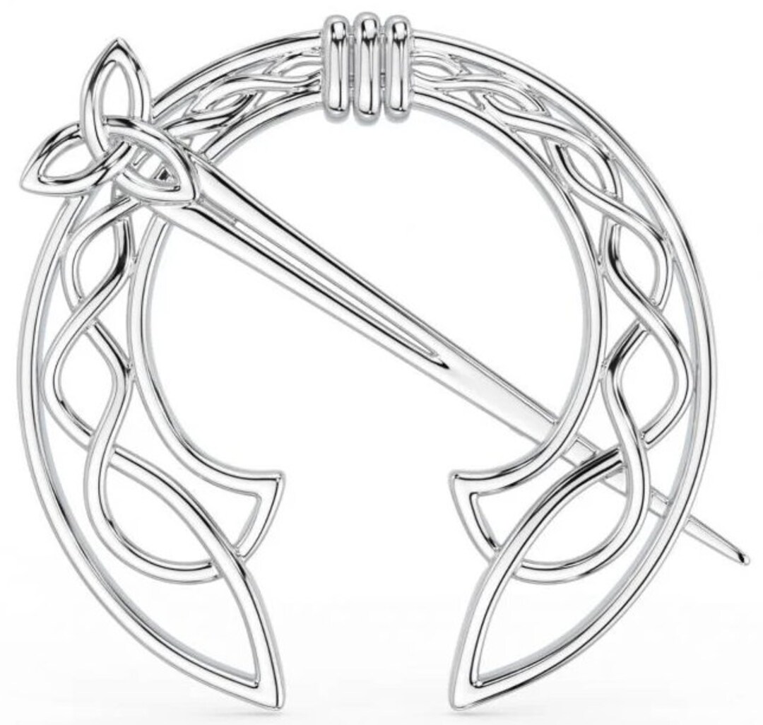 Celtic Knot Brooch, Celtic Jewelry, Big Clip Celtic Brooch, Trinity ...