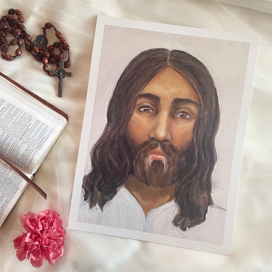 Jesus Christ Giclee Print From Original Oil Painting - Etsy