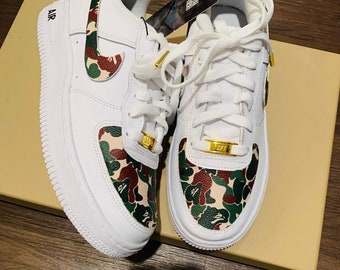 Black & White Camo Custom Air Force 1 - Etsy