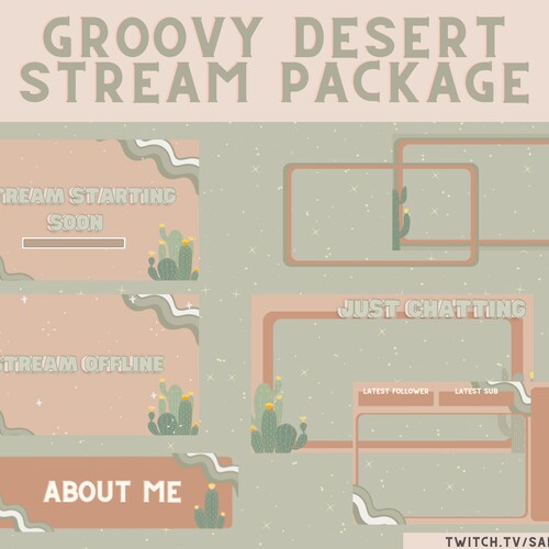 Twitch Stream Overlay Package Groovy 70s - Etsy