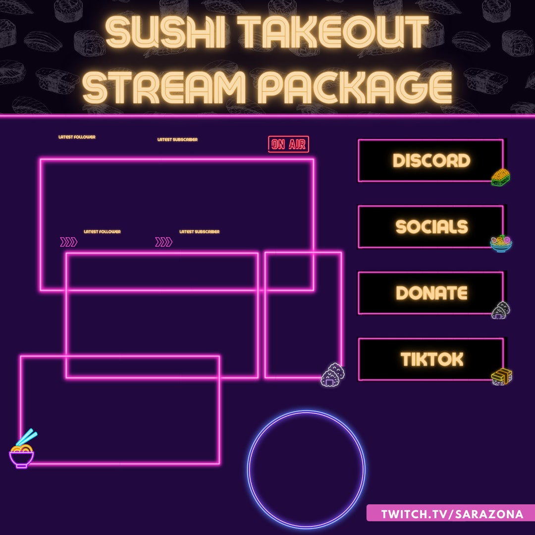 Sushi Takeout Stream Package - Etsy