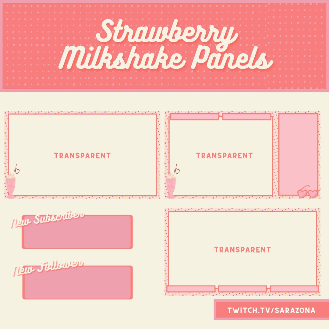 Strawberry Milkshake Stream Package - Etsy