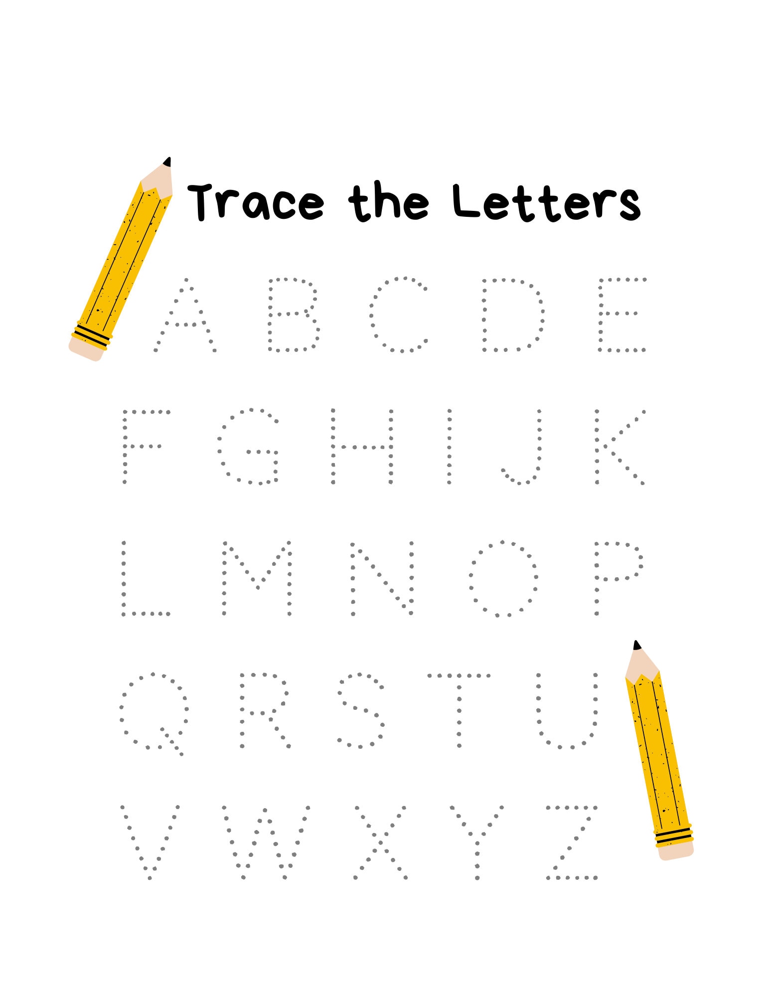 A-Z Letter Tracing Worksheets PDF – 85-page Alphabet Handwriting ...
