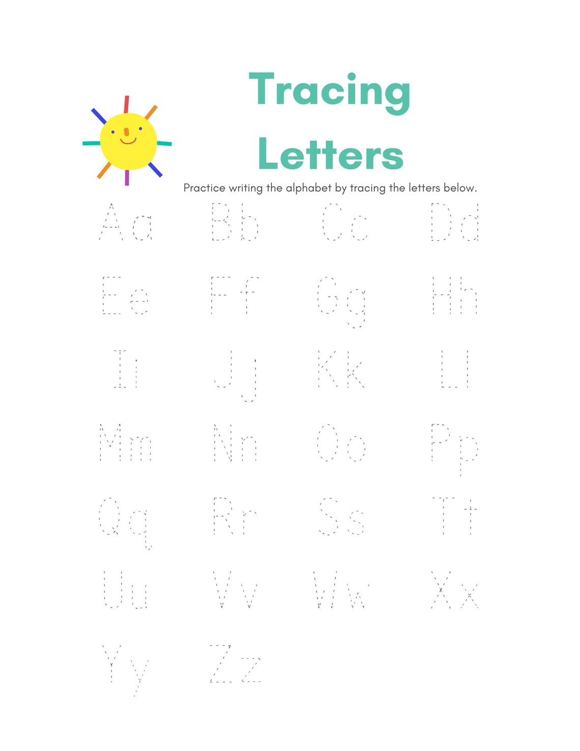 A-Z Letter Tracing Worksheets PDF – 85-page Alphabet Handwriting ...