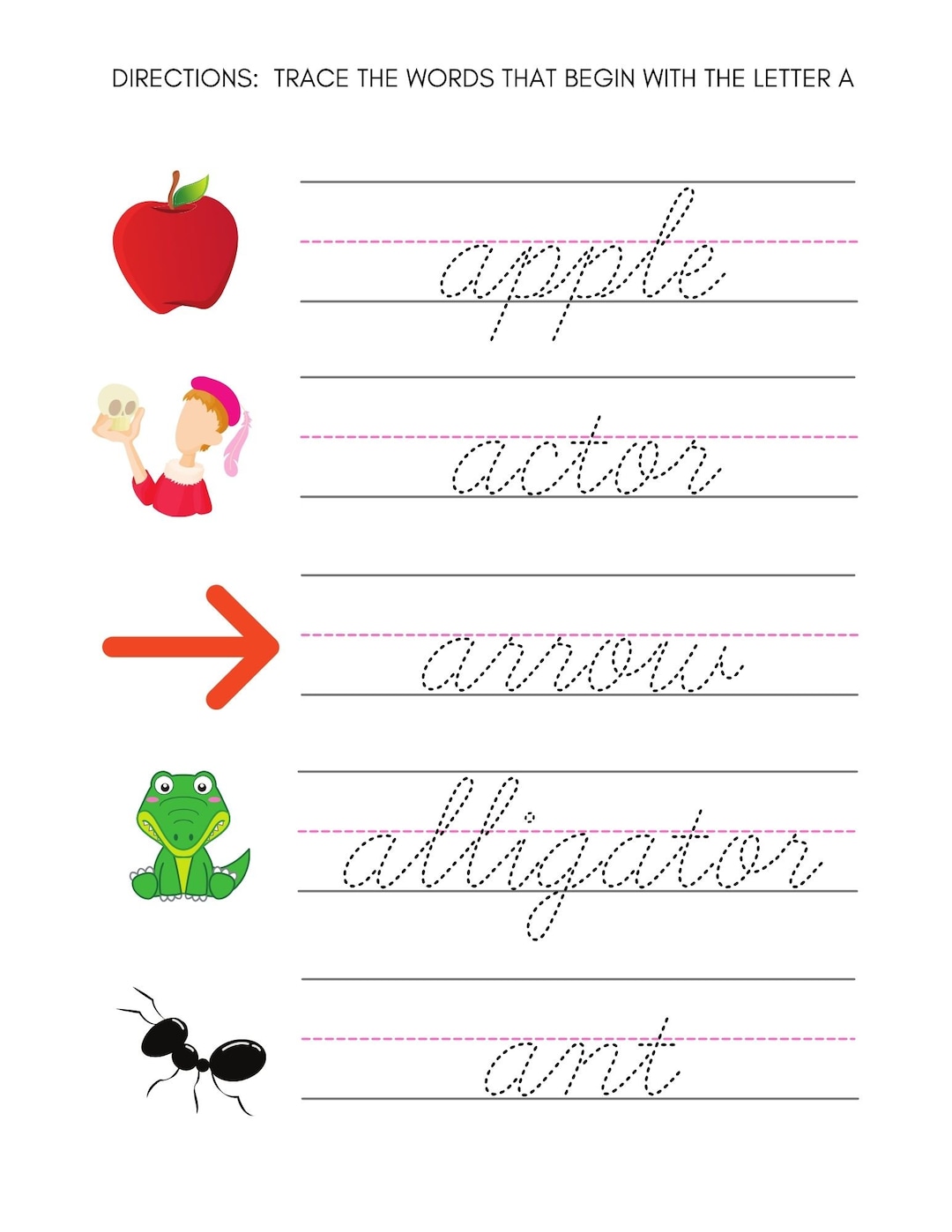 Kids' A-Z Learn to Write Cursive, 85 Pages - Etsy