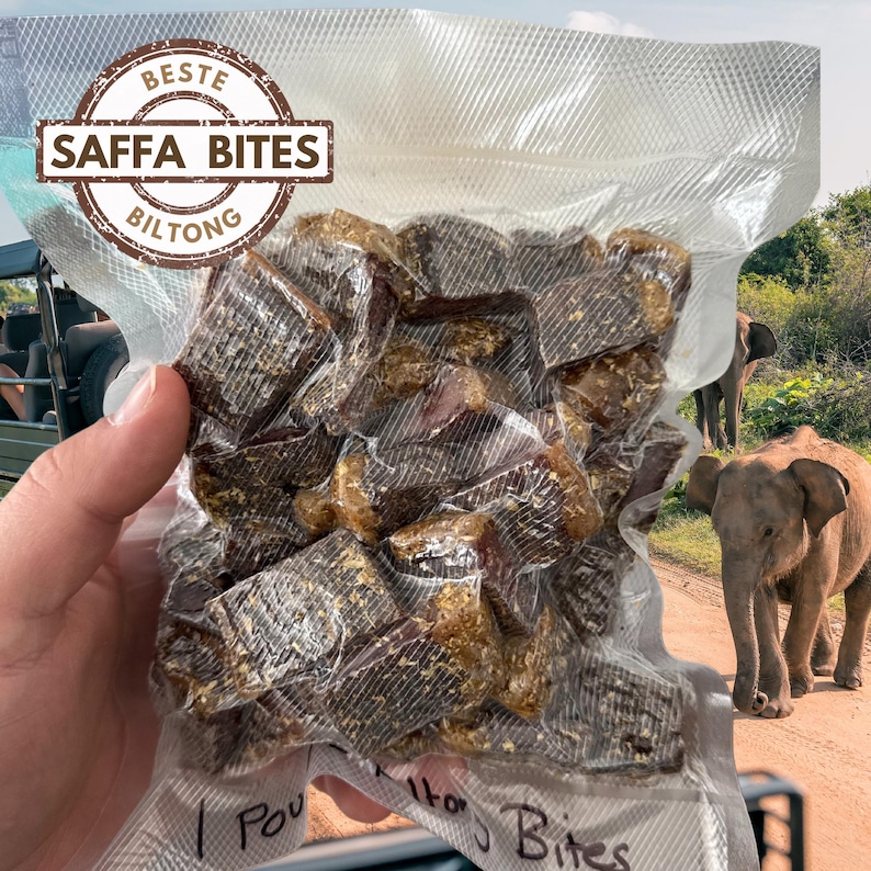 SAFFA BITES – Authentic South African Biltong Bites (1 Lb. Bag) - Etsy