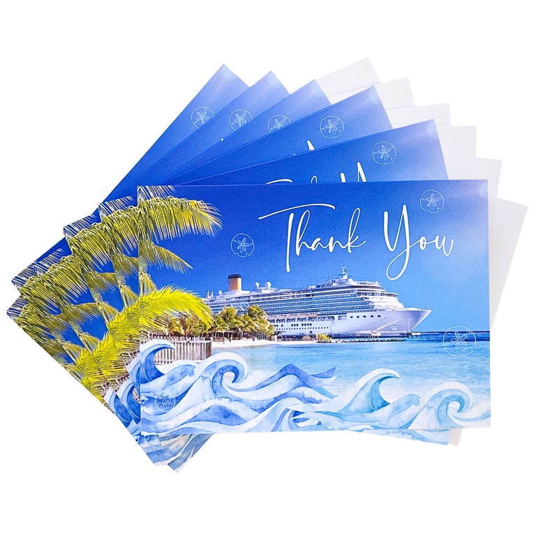 Cruise Staff Thank You Cards: Set of 6 With Envelopes - Etsy