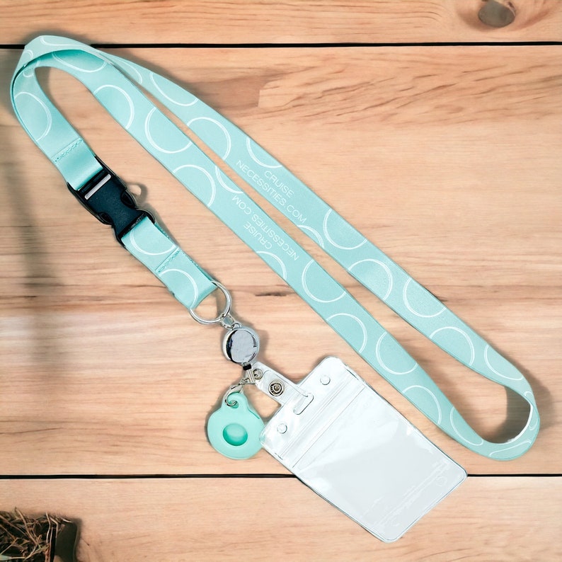 Beach-vibe Cruise Lanyard Set: Medallion & Card Holder, Retractable ...