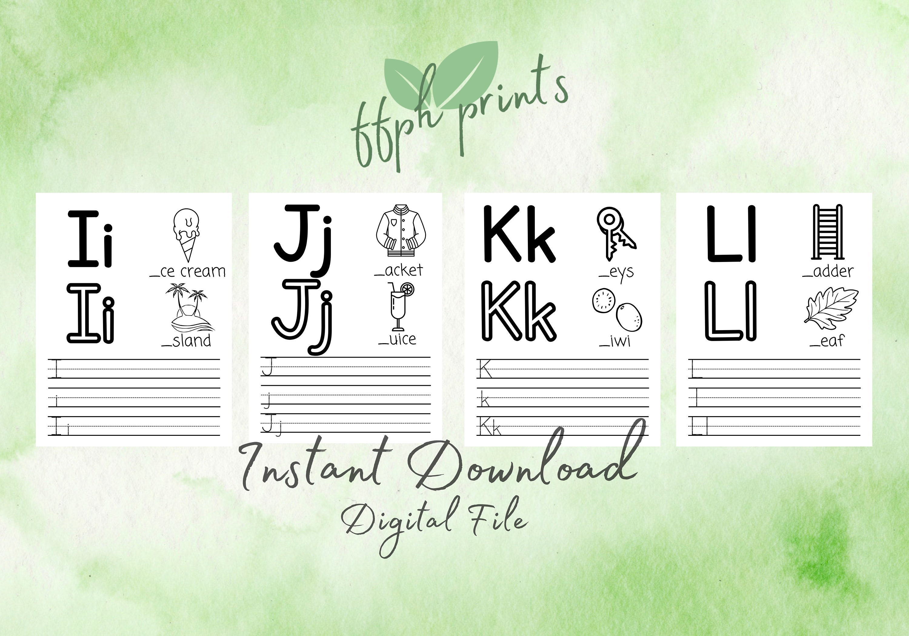 Preschool Worksheets Preschool Alphabet Worksheets Write - Etsy