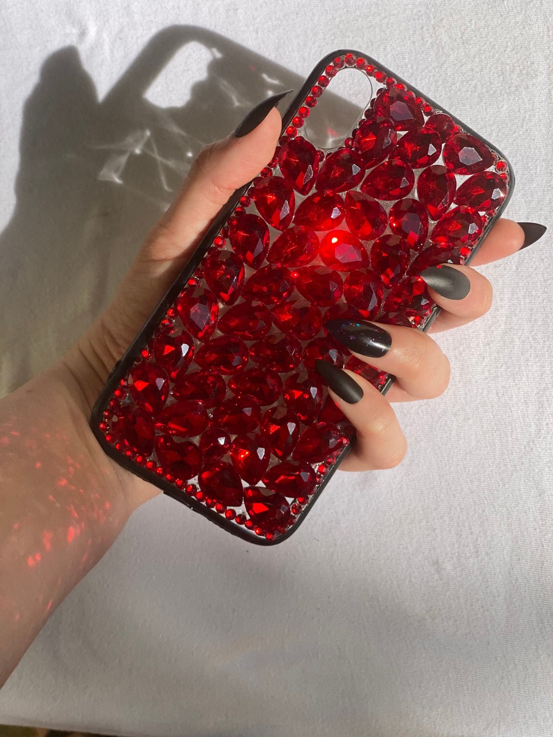 Red Shiny Shimmering Bling iPhone Cases 7, 8, 7/8 Plus, XS Max, XR, 11 ...