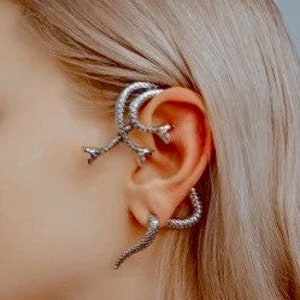 Gothic Demonic Wicca Witch Devil Snake Ear Cuff Medieval - Etsy