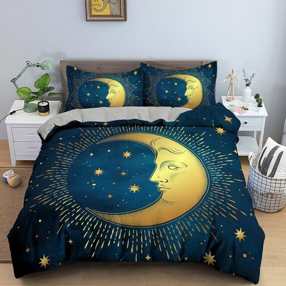 Boho Moon Star Sun Tarot Wicca Bedding Set - Etsy